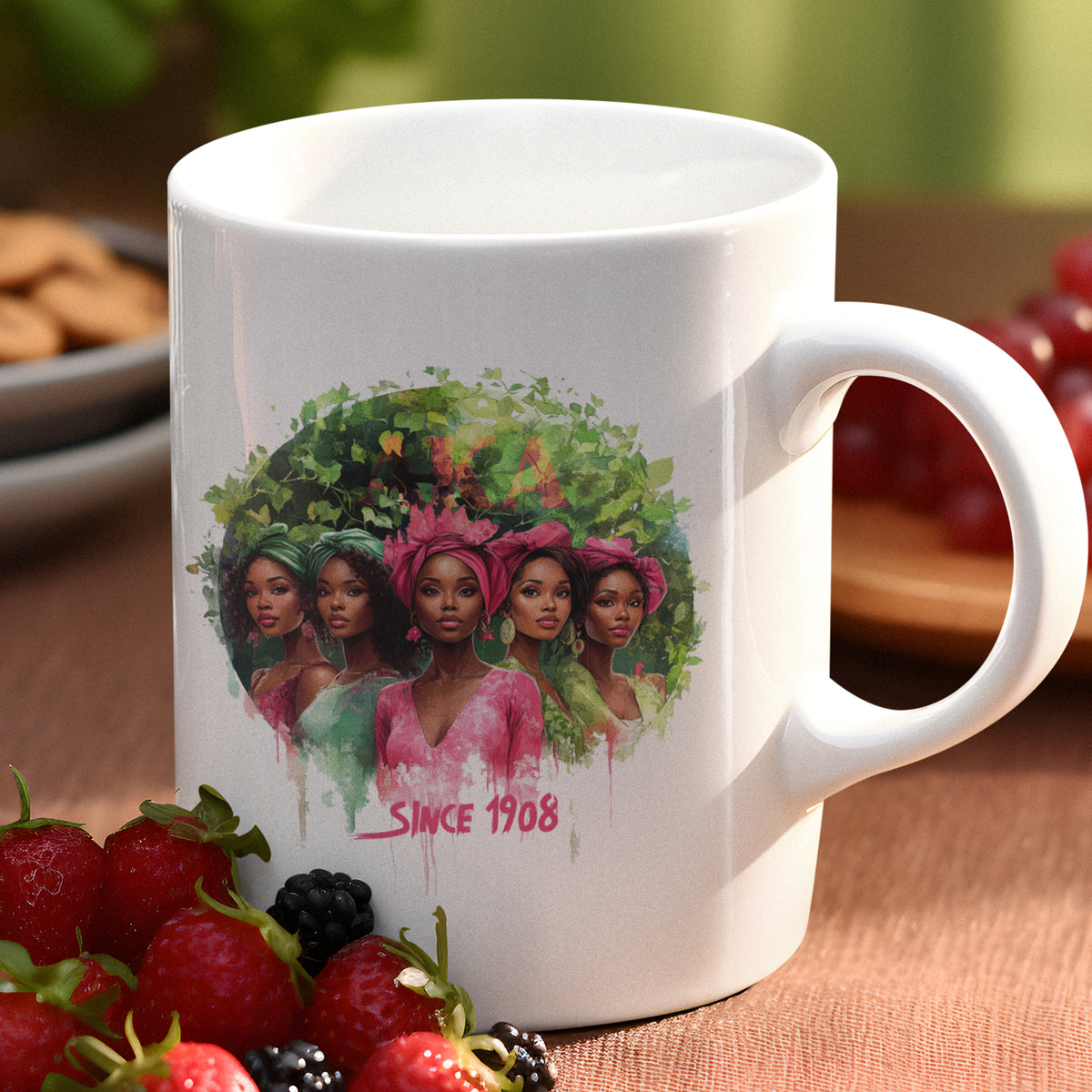 Alpha Kappa Alpha (1908) 12 oz Ceramic Mug - Washable, Microwavable ...